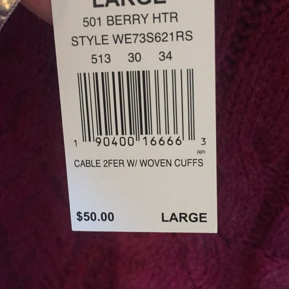 Elle | Sweaters | Gorgeous Berry Layer Look Knit Sweater | Poshmark
